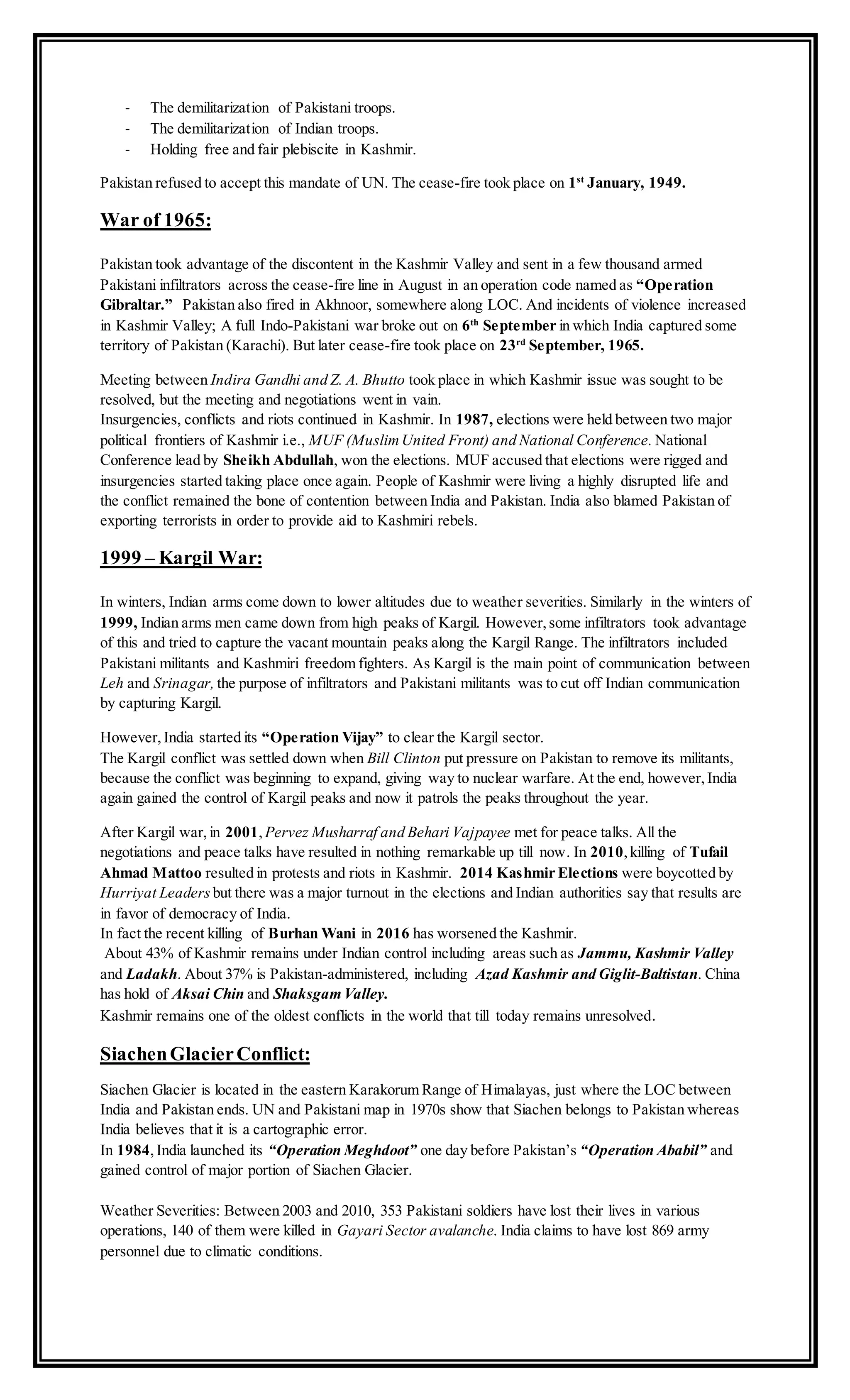 India pakistan relations | DOCX