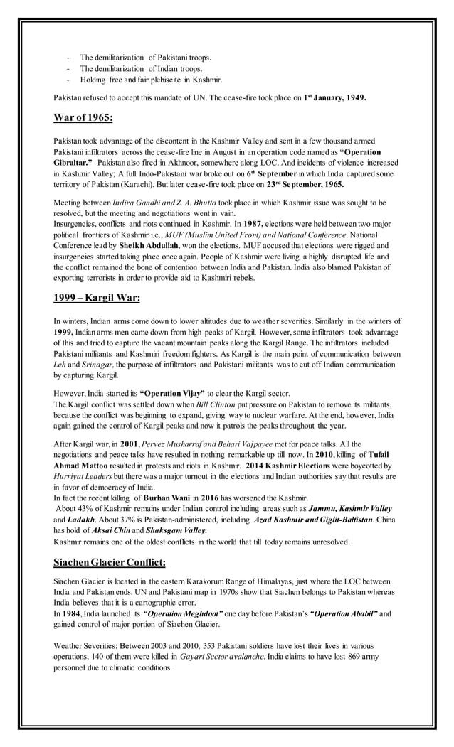 India pakistan relations | DOCX | Islam | Religion & Spirituality