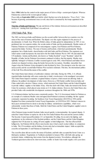 India pakistan relations | DOCX