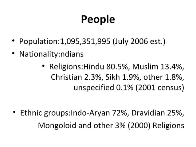 India--people and geography | PPT