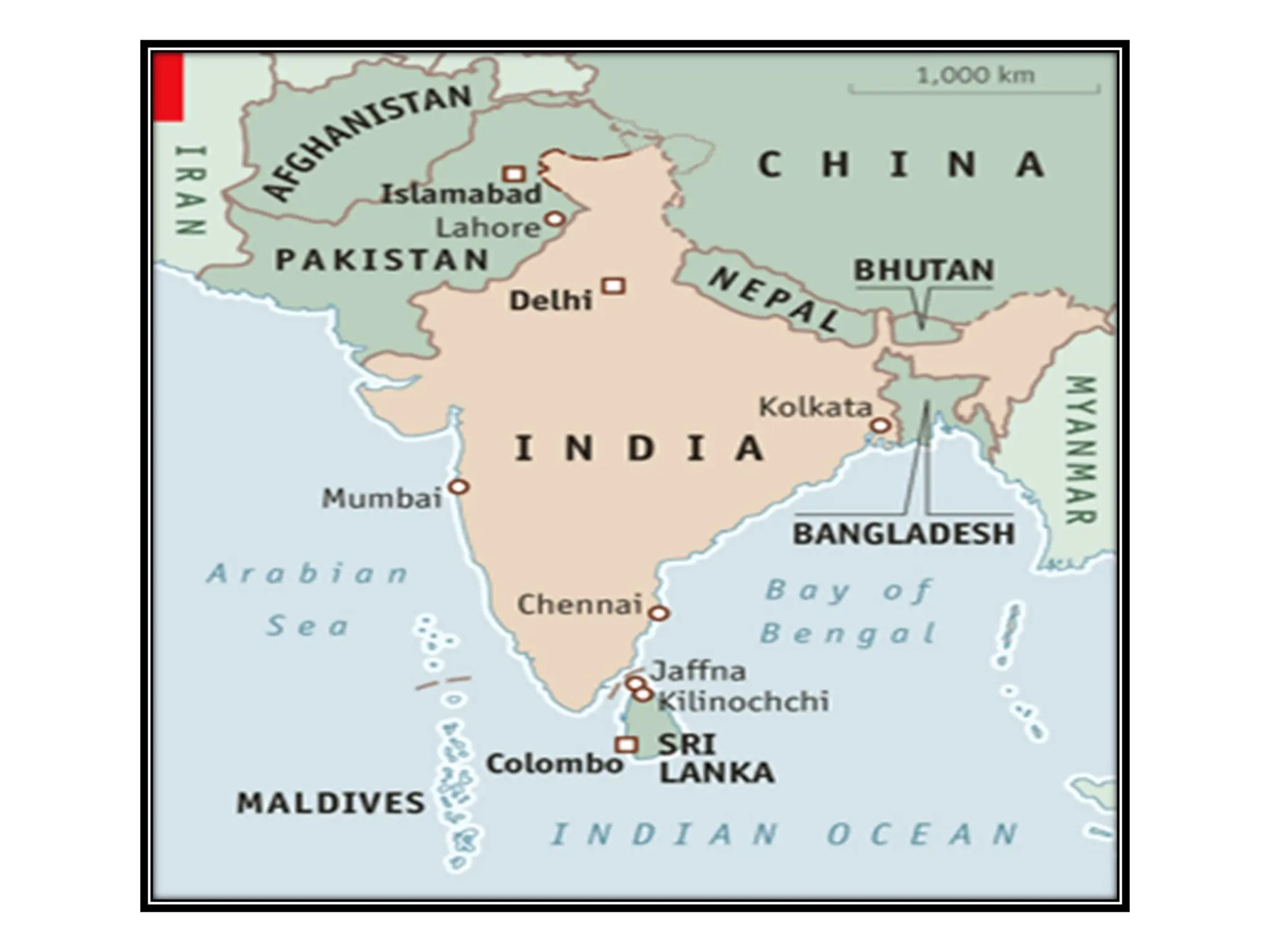 Physical Map of India for reference for students | PPTX