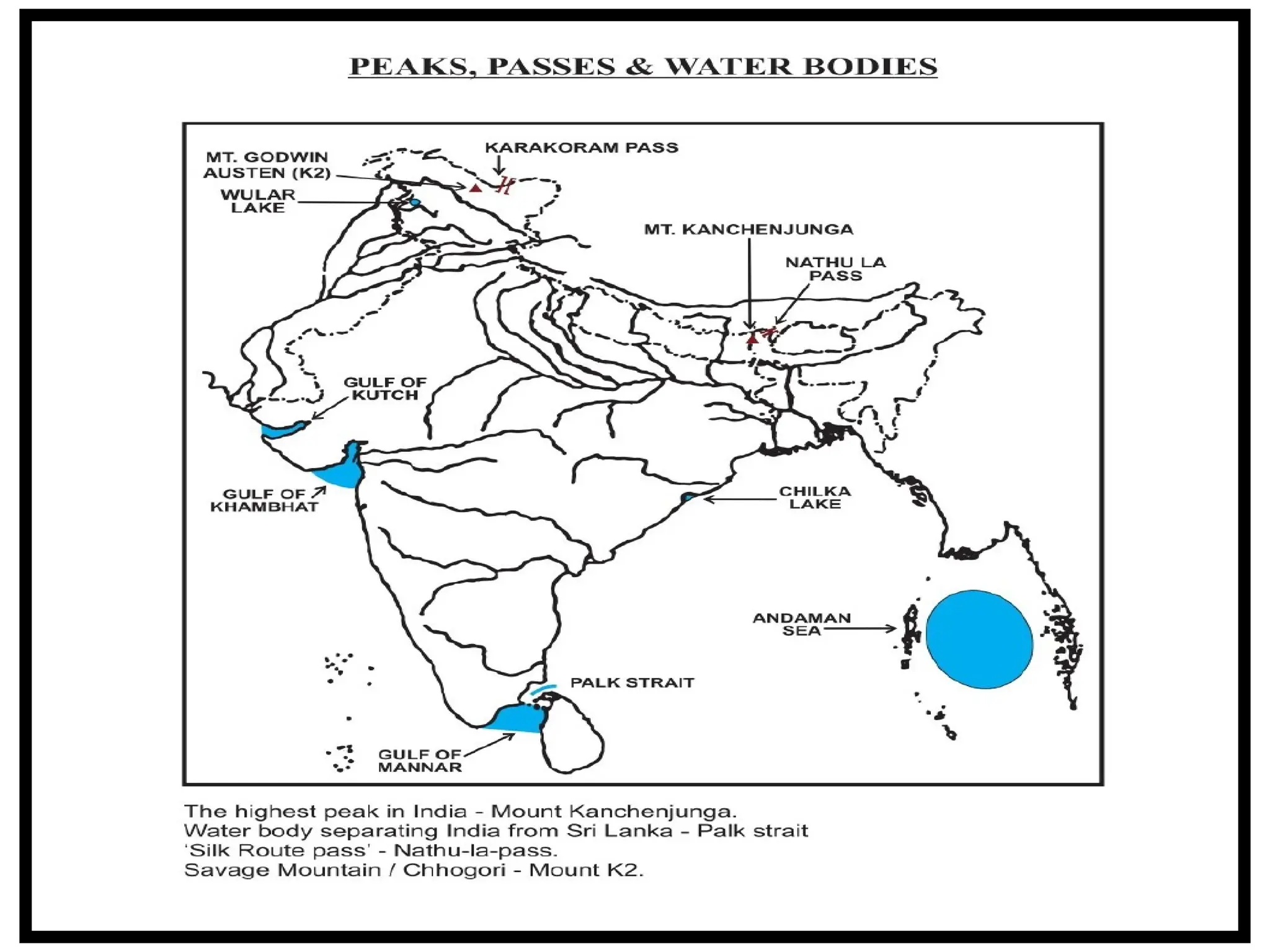 Physical Map of India for reference for students | PPTX