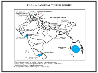 Physical Map of India for reference for students | PPTX