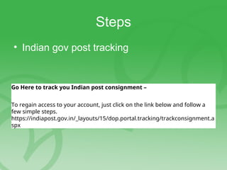 indiapost.gov.intrackconsignment.aspx.ppt