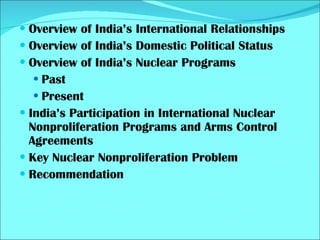 India Nuclear Weapon Programs Ppt | PPT