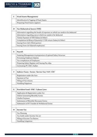 SnT Chartered Accountants - India Profile | PDF