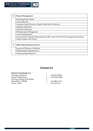 SnT Chartered Accountants - India Profile | PDF