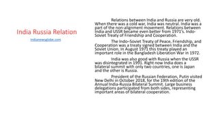 India russia relation | PPTX