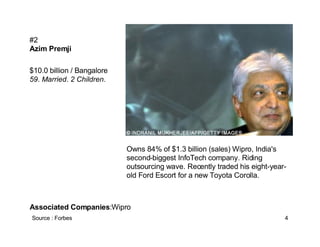 Indias 40 Richest People | PPT