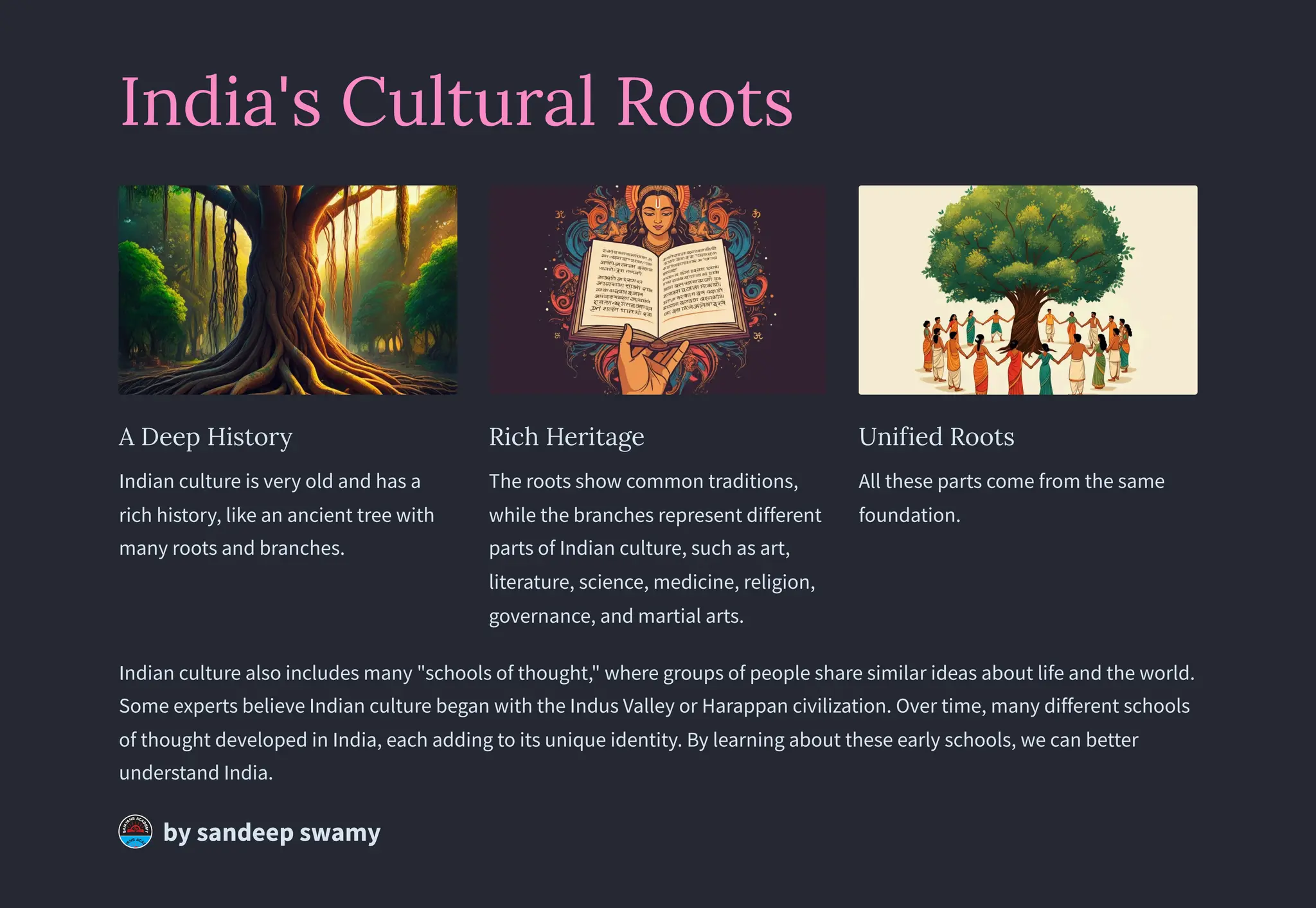 Indias-Cultural-Roots.pdf 6th class samyans academy | PDF
