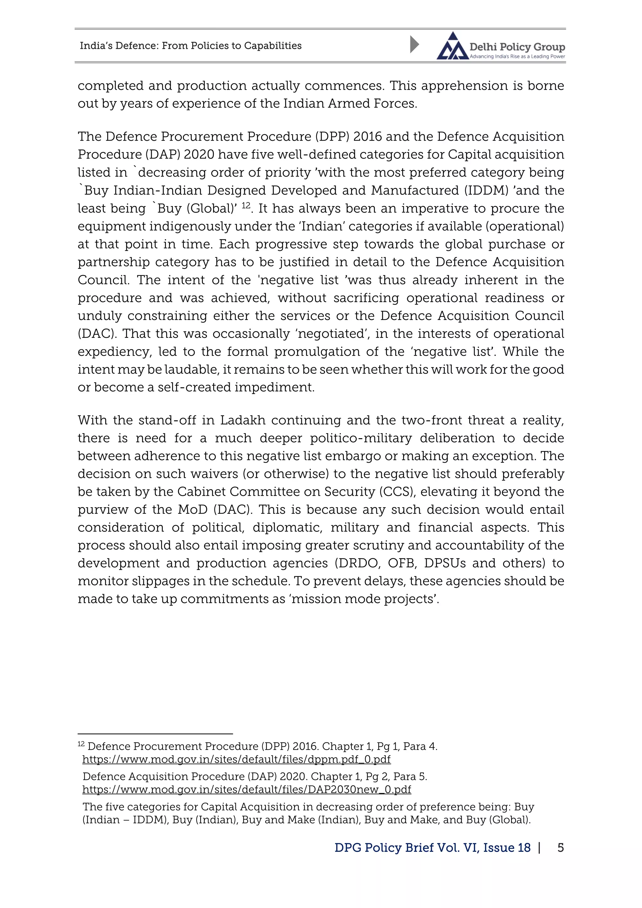 India’s Defence: From Policies to Capabilities | PDF