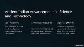 Indias-Journey-to-Space-From-Ancient-Wisdom-to-Cosmic-Exploration | PPTX