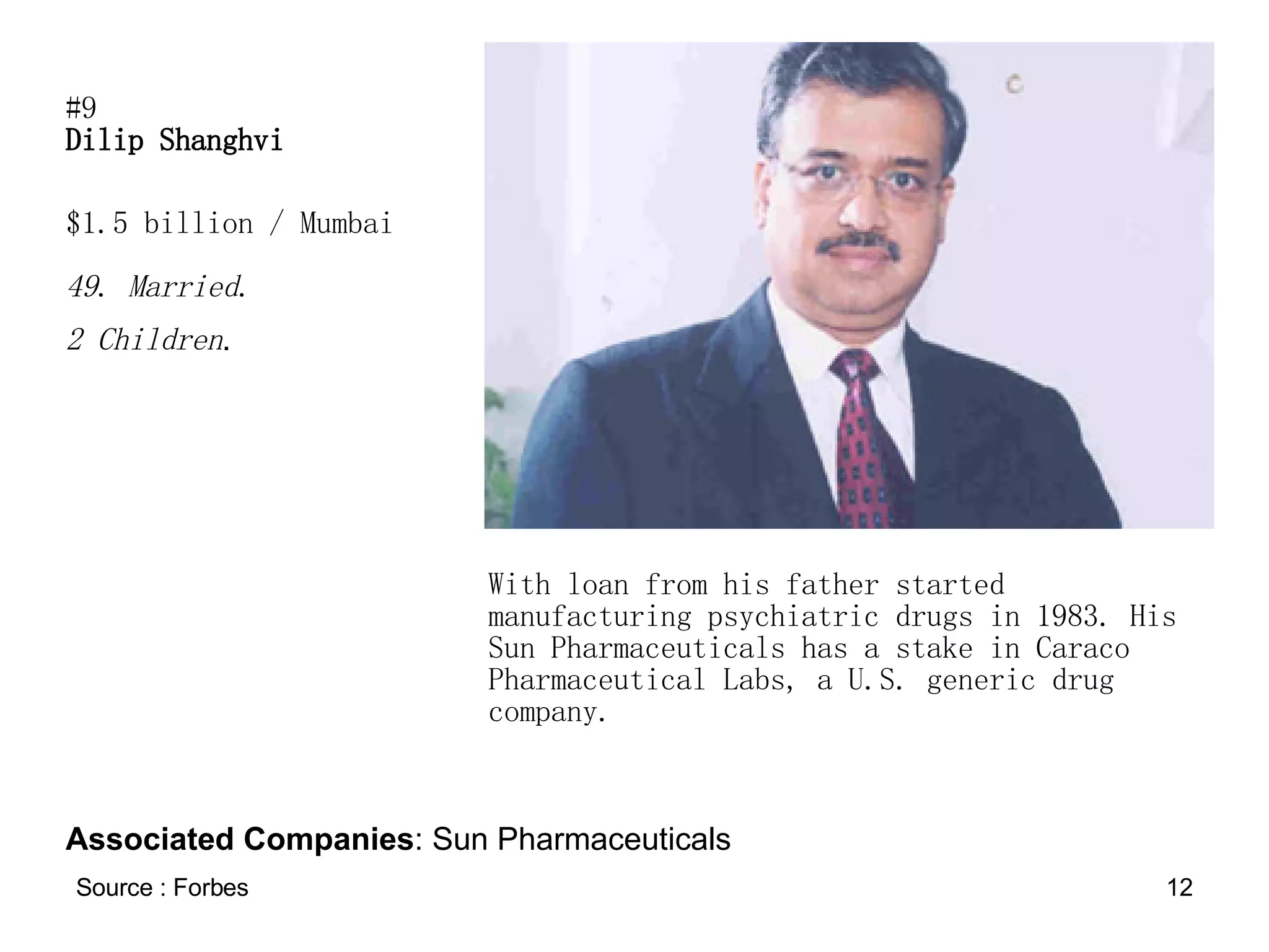 Fobex list of Indias 40 Richest | PPS