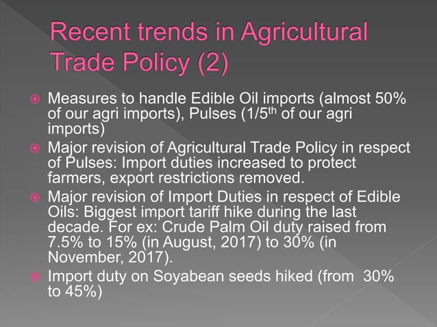 India’s agricultural trade | PPTX