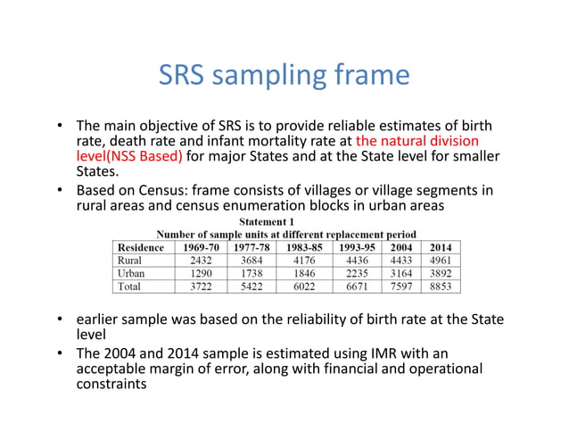India sample registration system | PDF