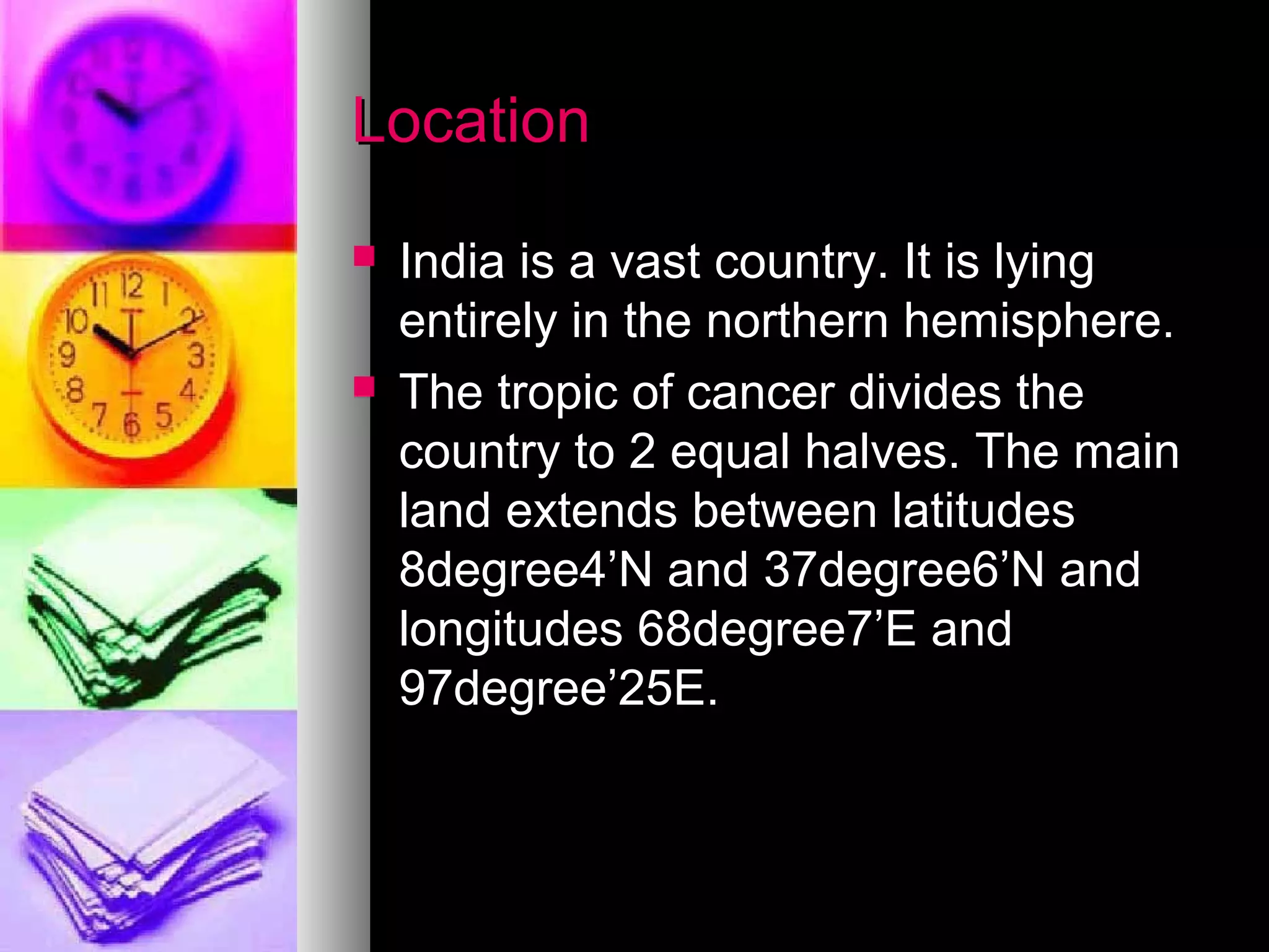 Indias central location ppt | PPT