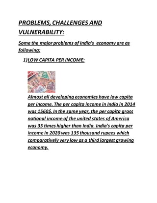 indian economy | DOCX | Agriculture | Industries