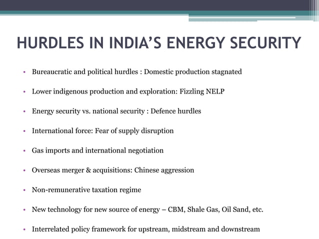 India's Energy (In) Security | PPT