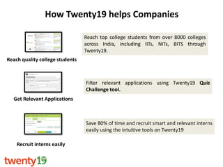 Twenty19: India's Internship Portal | PDF