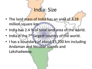 India: Size and location | PPTX