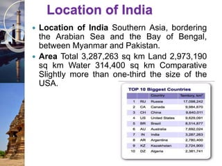 India size and location .Class-9th | PPTX