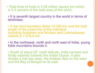 INDIA SIZE AND LOCATION | PPTX