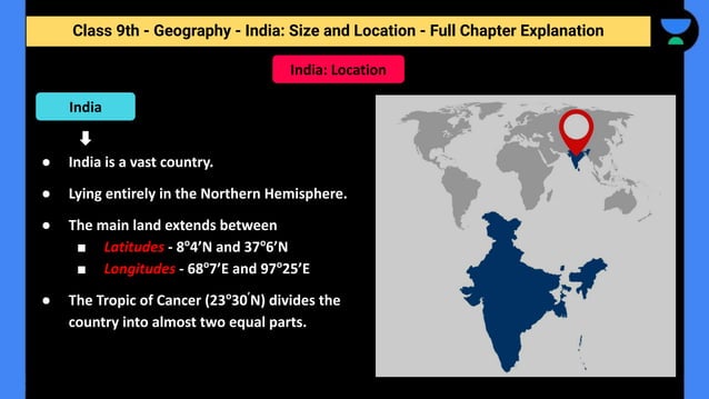 India Size and Location full chapter explanation.pdf