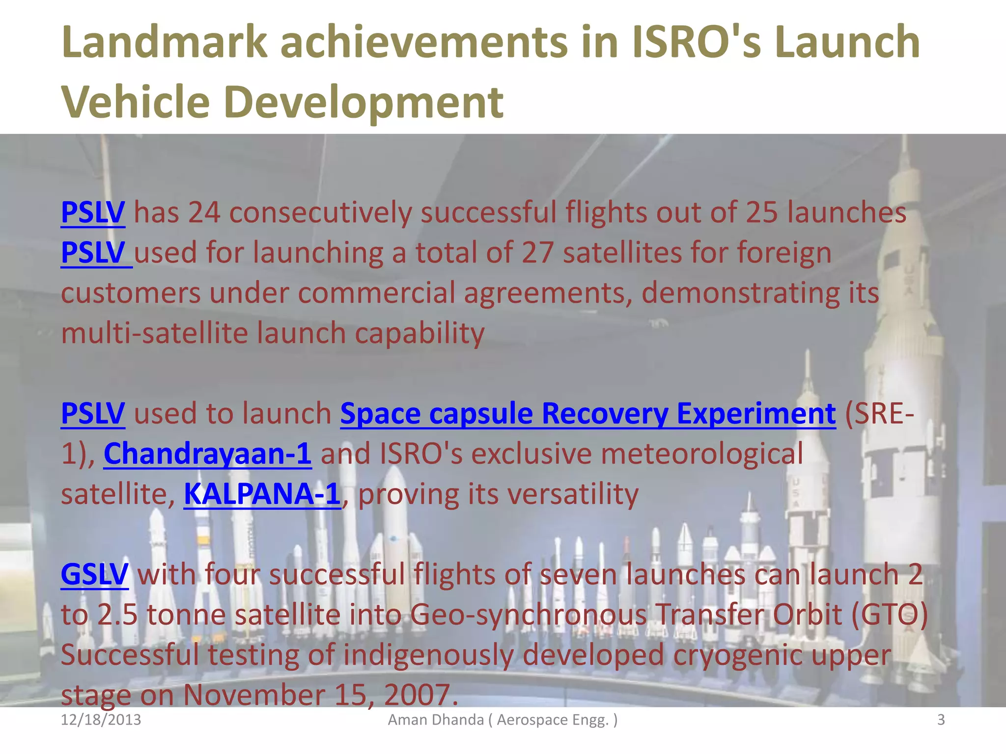 India’s launch vehicles | PPTX