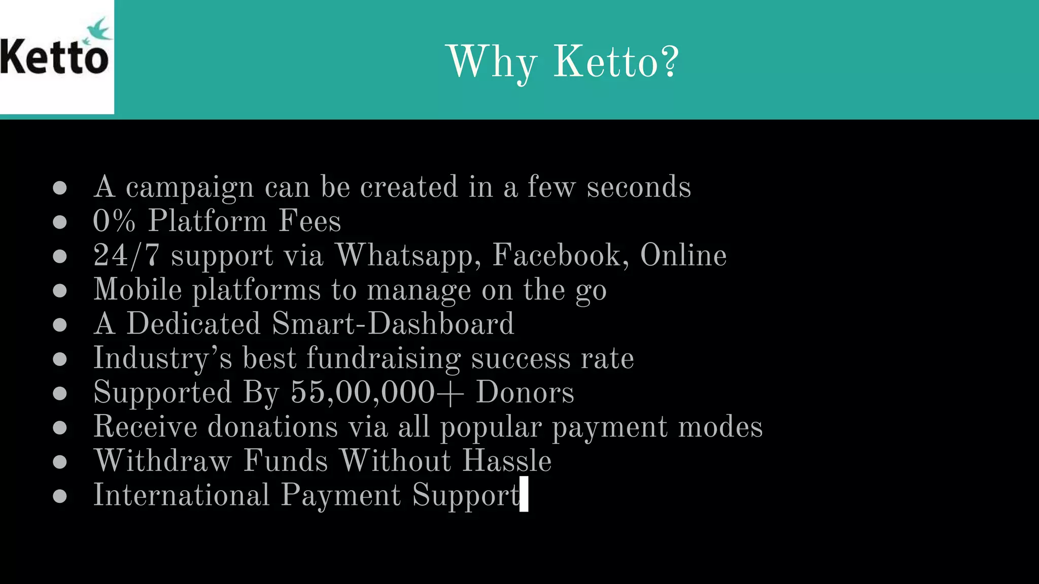 India’s Leading Crowdfunding Platform | Ketto | PPTX