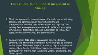 India’s Leading Mining Fleet Management Companies Revolutionizing ...