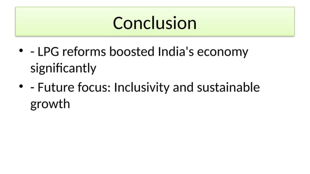 India's LPG Reforms and its perspective to India | PPT