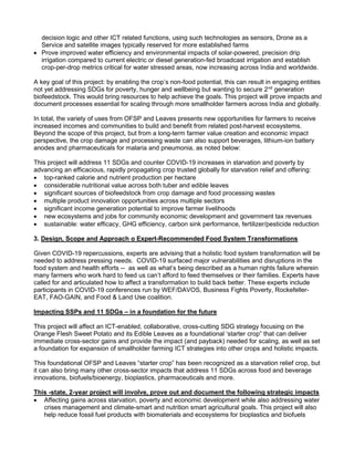 India smart farming of ofsp for food, bioplastics, biofuel, shf income ...