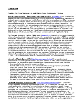 India smart farming of ofsp for food, bioplastics, biofuel, shf income ...