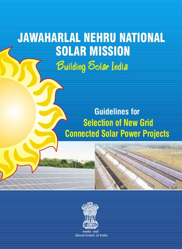 India's National Solar Mission - Phase 1 Guidelines