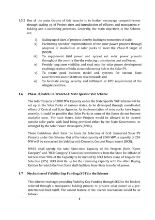 India's National Solar Mission Phase 2 Batch 3 Tranche 1 Guidelines ...
