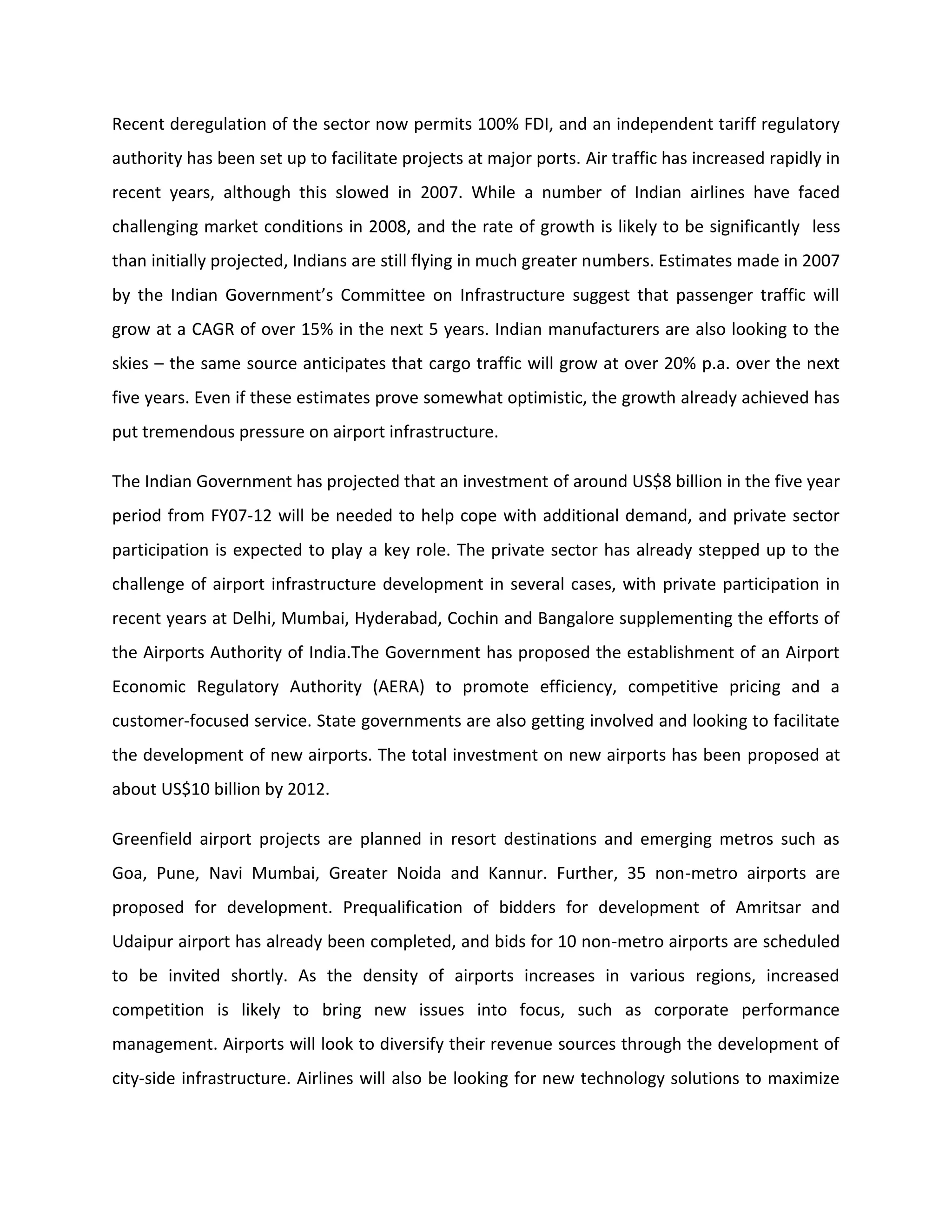 India's relationship with world in infrastructre and opportunities in fdi | DOCX