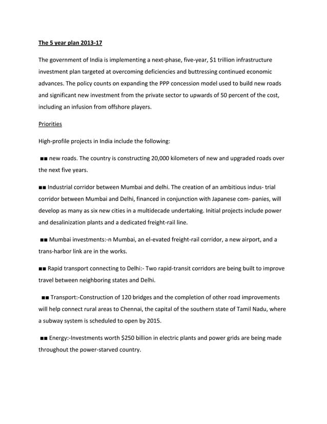 India's relationship with world in infrastructre and opportunities in fdi | DOCX