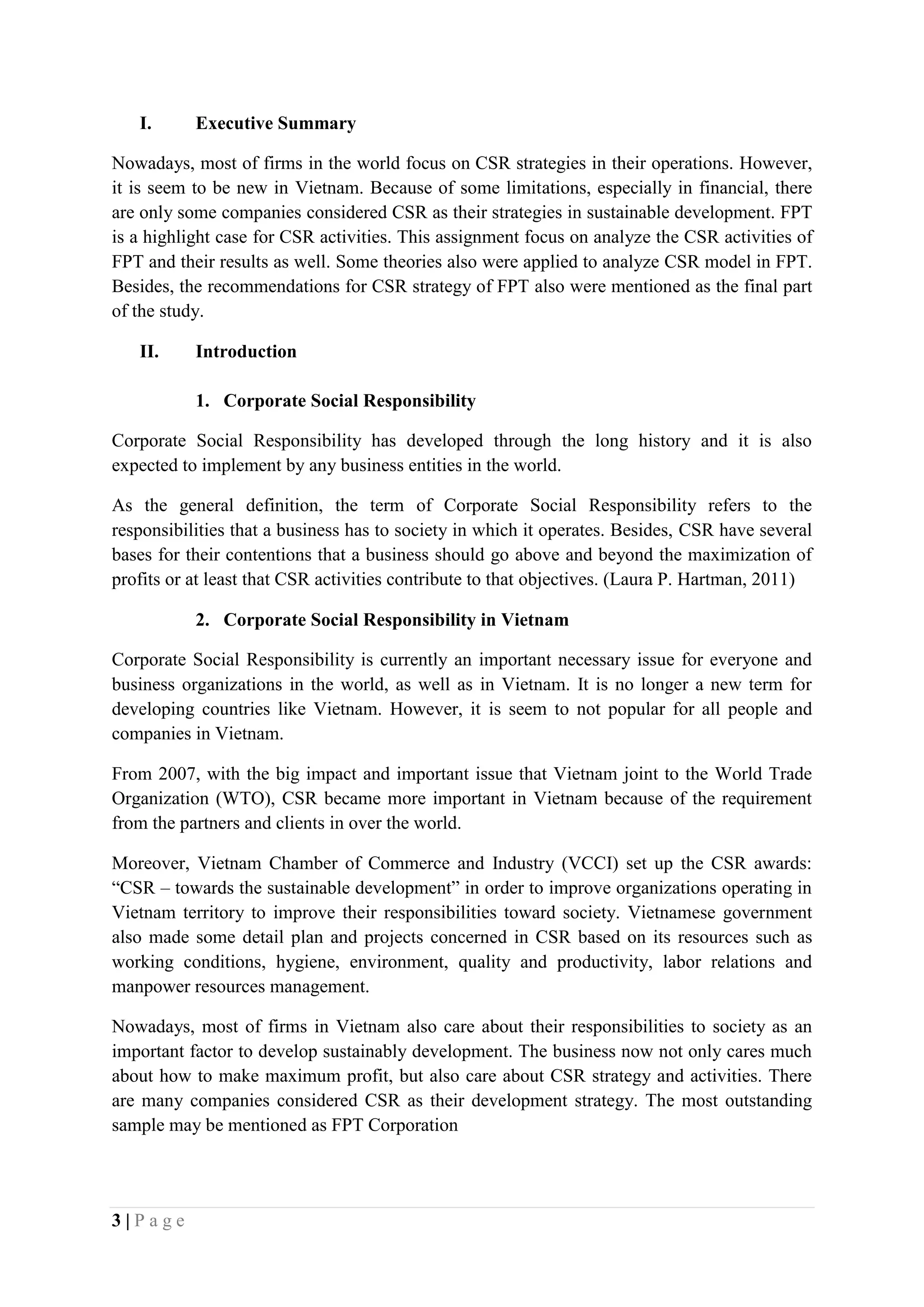 CSR activities of FPT Corporation | PDF