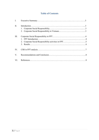 CSR activities of FPT Corporation | PDF