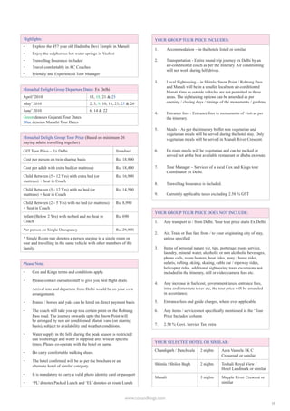 India Tour Bharat Deko Group Tour Packages by Cox and Kings | PDF