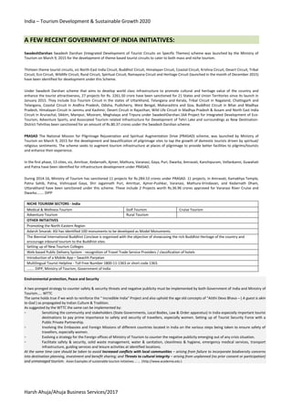 India – tourism development & sustainable growth 2020 | PDF