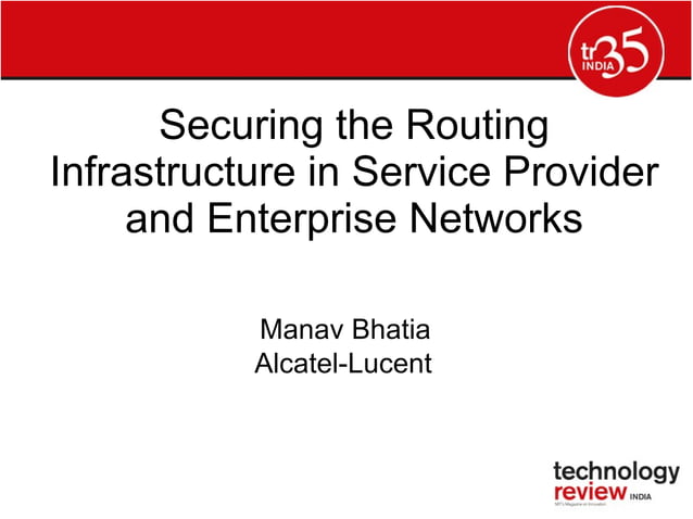 MIT EmTech TR35 India 2011 | PPT