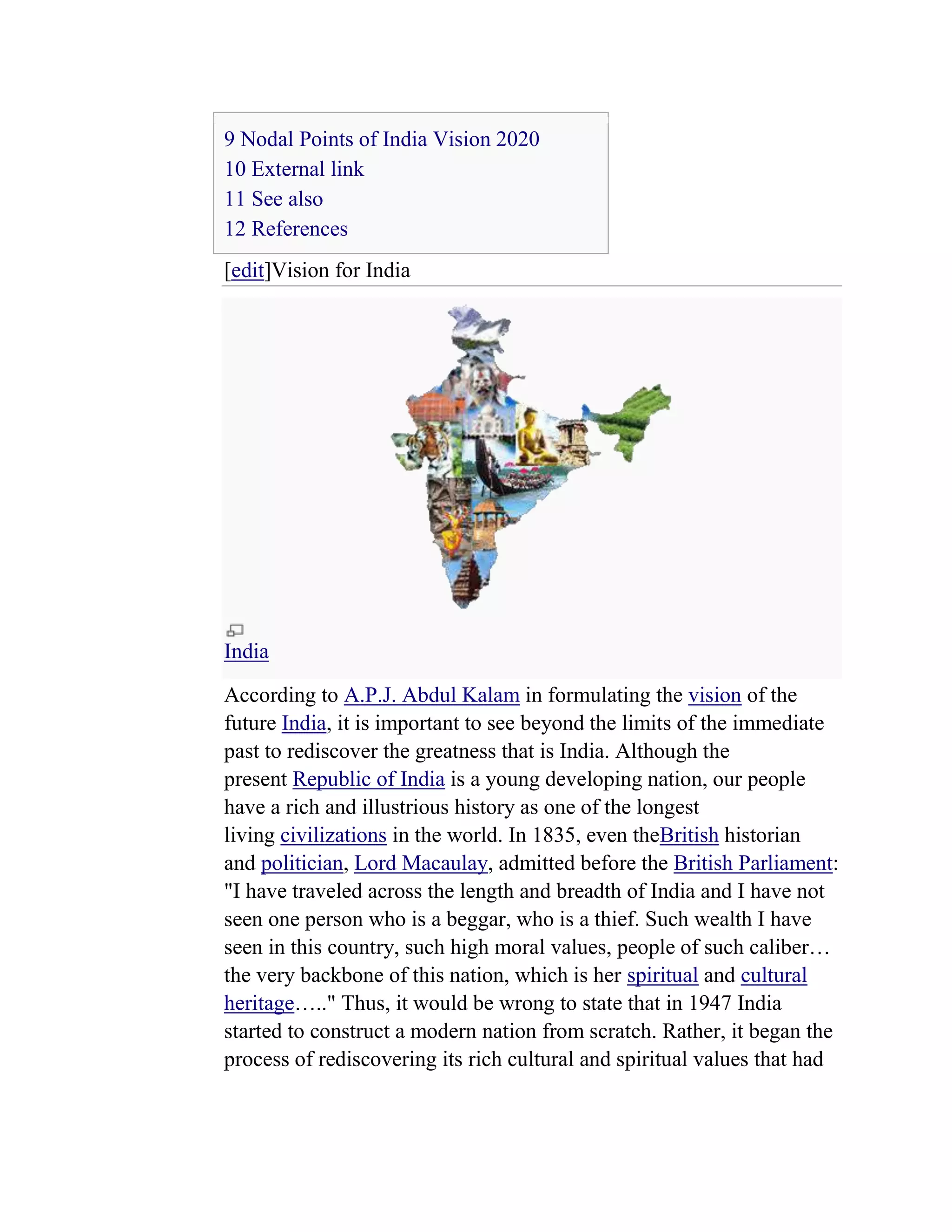 India vision 2020 | DOCX