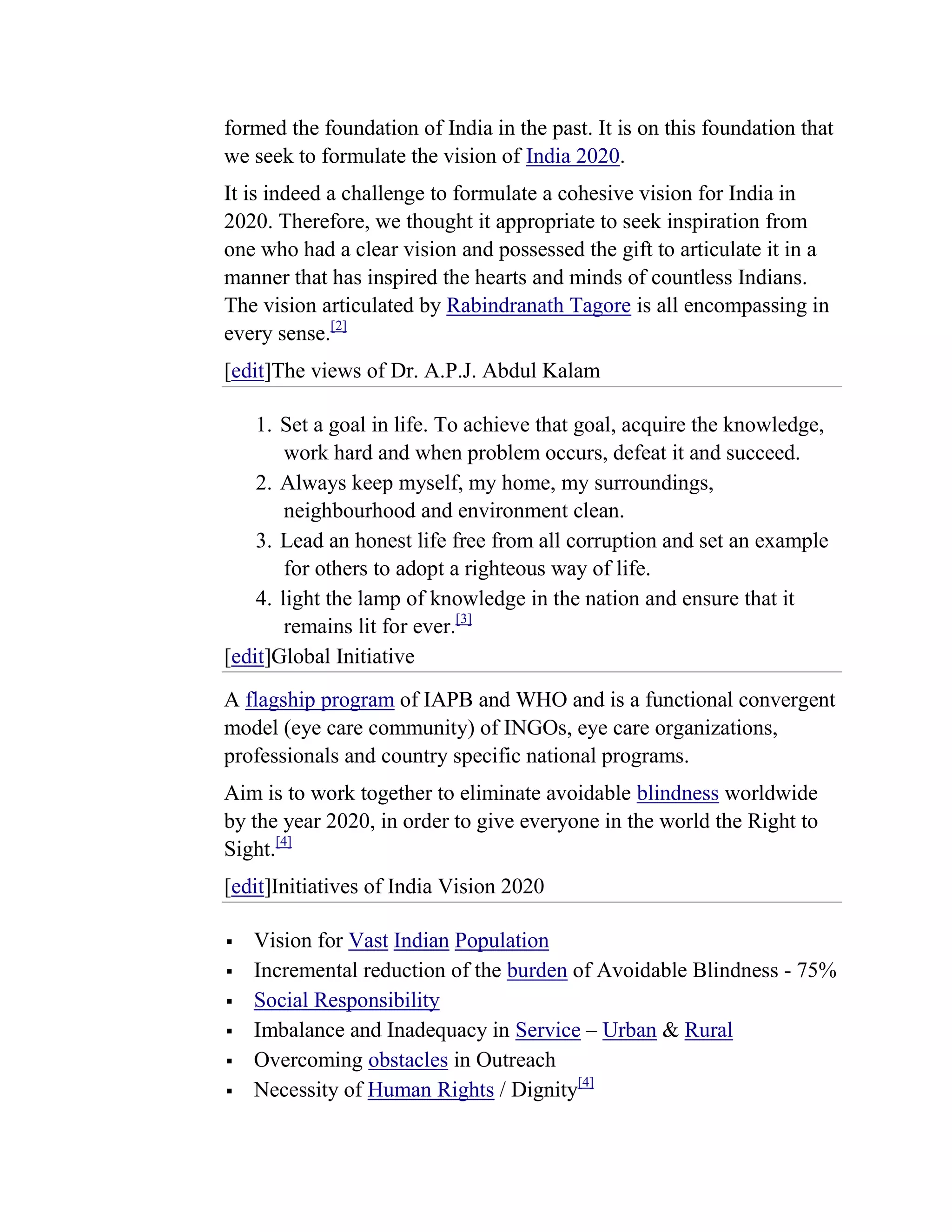 India vision 2020 | DOCX