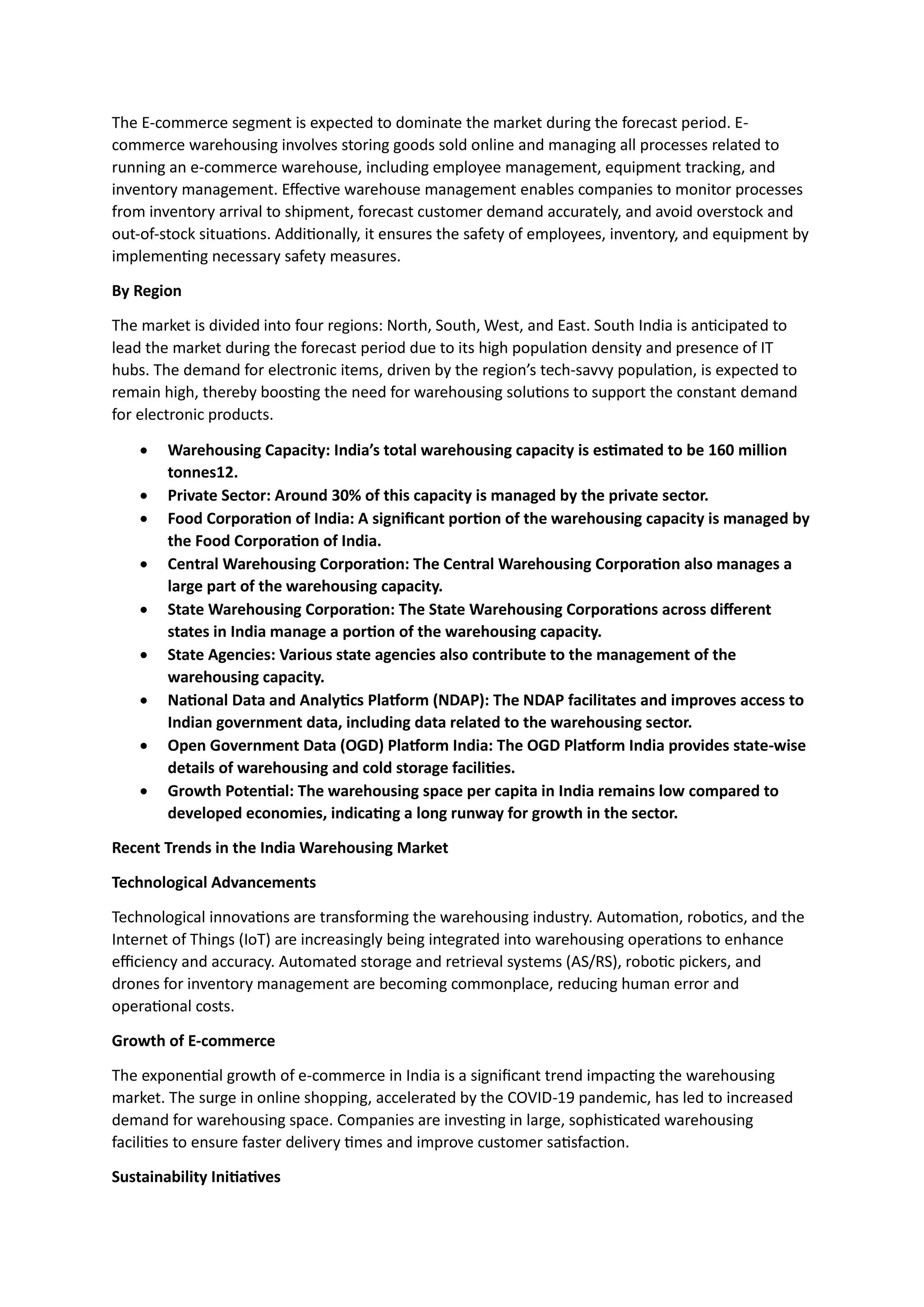 India Warehousing Market: Driving Forces and Disruptive Trends [2028] | PDF