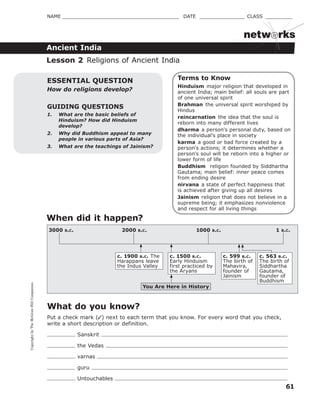India workbook | PDF | Hinduism | Religion & Spirituality