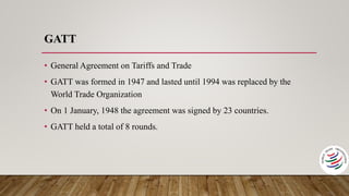 India & WTO, IMF | PPTX