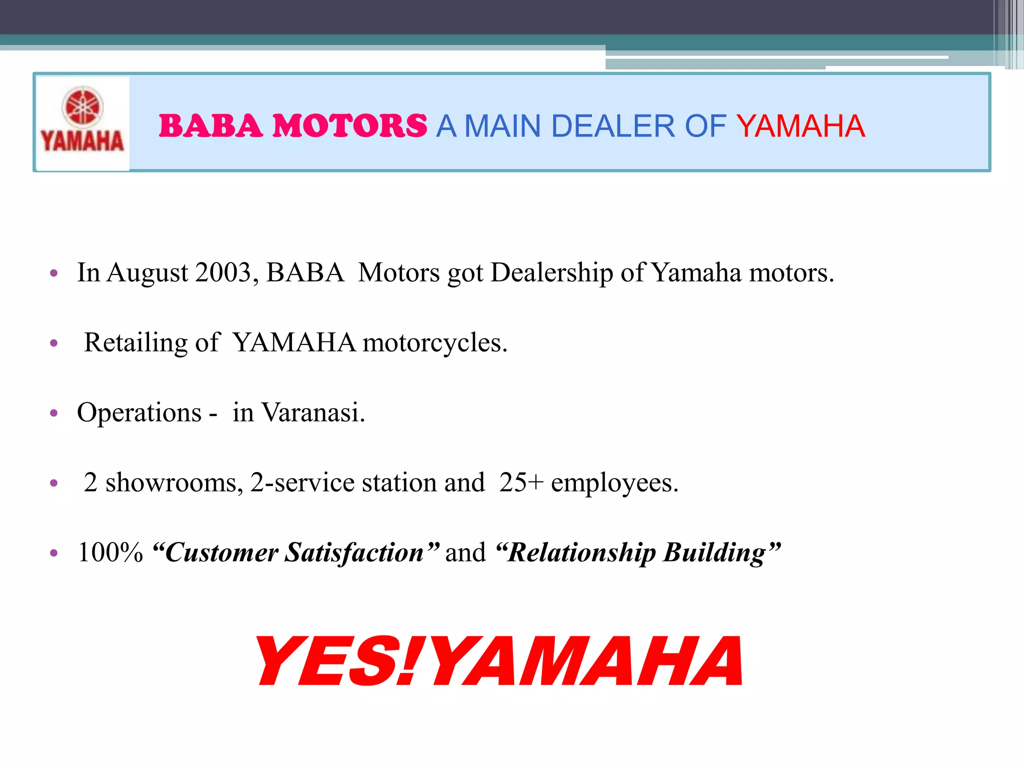 YAMAHA Brand promotion & sales | PPTX