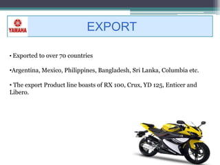 YAMAHA Brand promotion & sales | PPTX