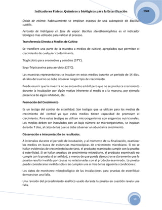 Indicadores biologicos y esterilizacion | PDF